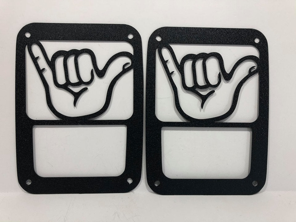 Hang Loose Tail Light Guards for Jeep Wrangler JK/TJ; JL-Halogen Light ...