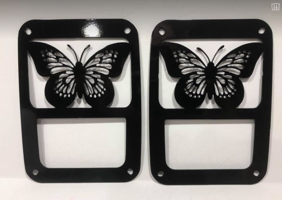 Butterfly Tail Light Guards for Jeep Wrangler TJ & JK; JL-Halogen Ligh ...